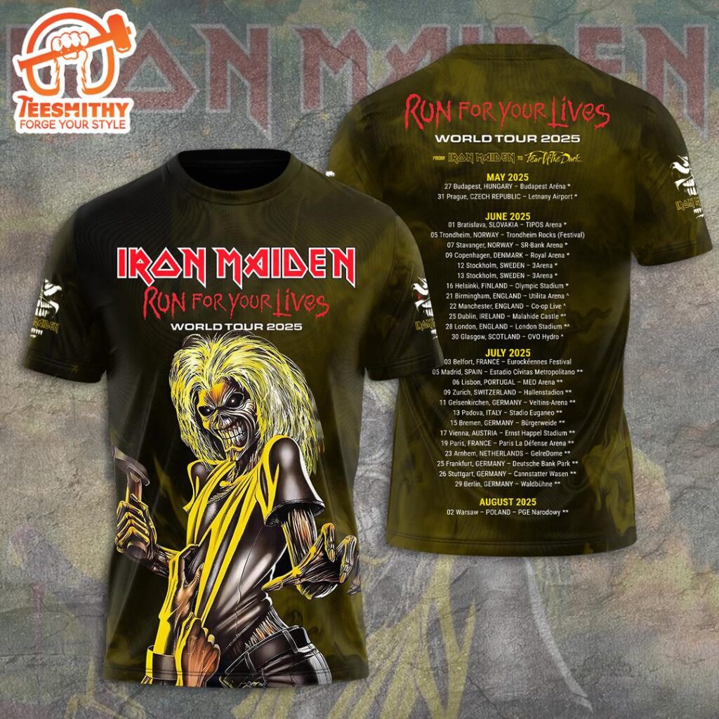 Iron Maiden Run For Your Lives World Tour 2025-2026 From Iron Maiden To ...