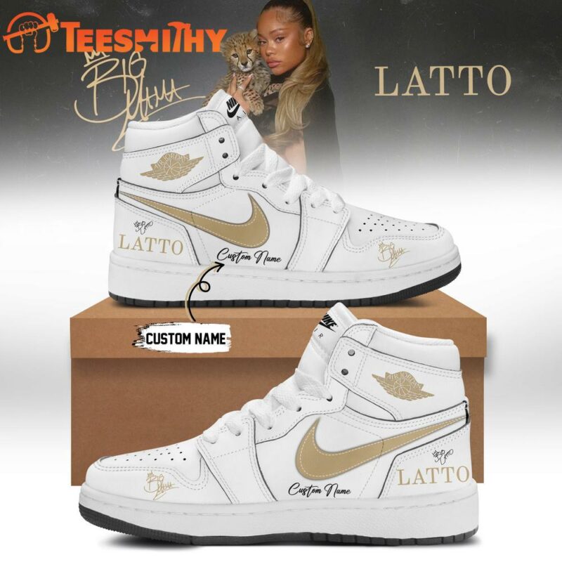 Latto Big Mama Album Signature 2026 White Air Jordan 1 Shoes - Teesmithy