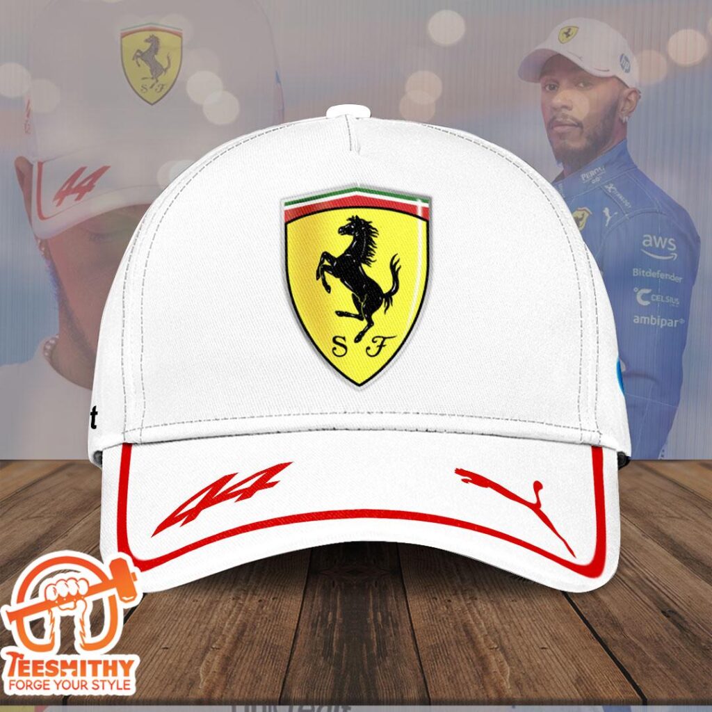 Lewis Hamilton x Scuderia Ferrari Classic Custom 3D Caps - Teesmithy