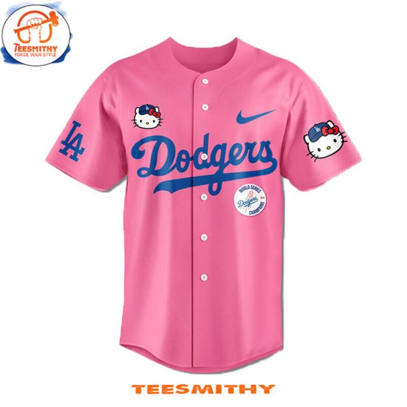 Los Angeles Dodgers Hello Kitty 8 Times World Series Champions Pink ...