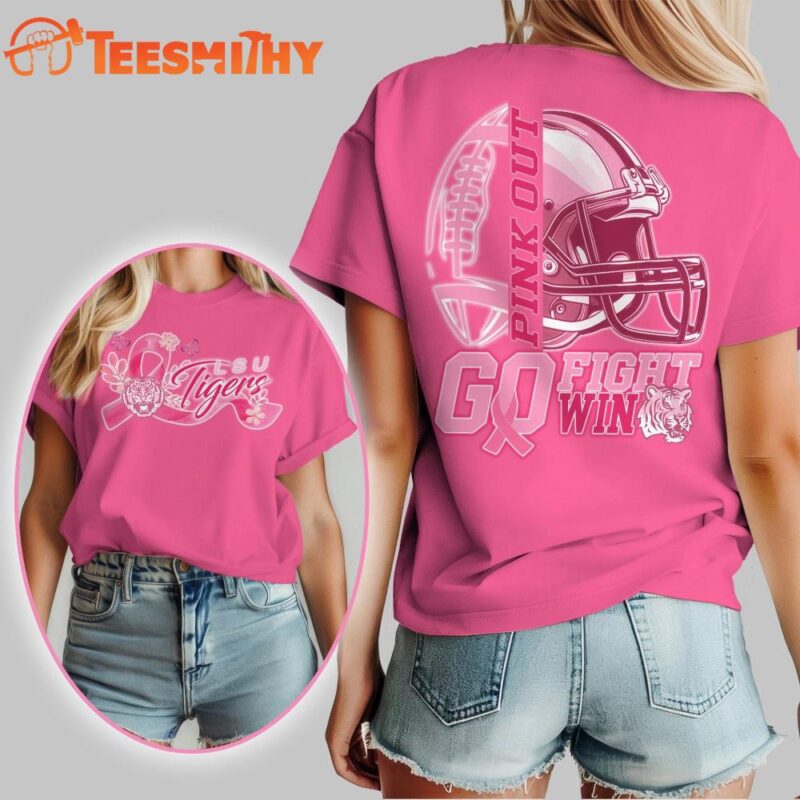 LSU Tigers 2025 NCAA Tackle Breast Cancer Pink Out Go Fight Win 3D ...