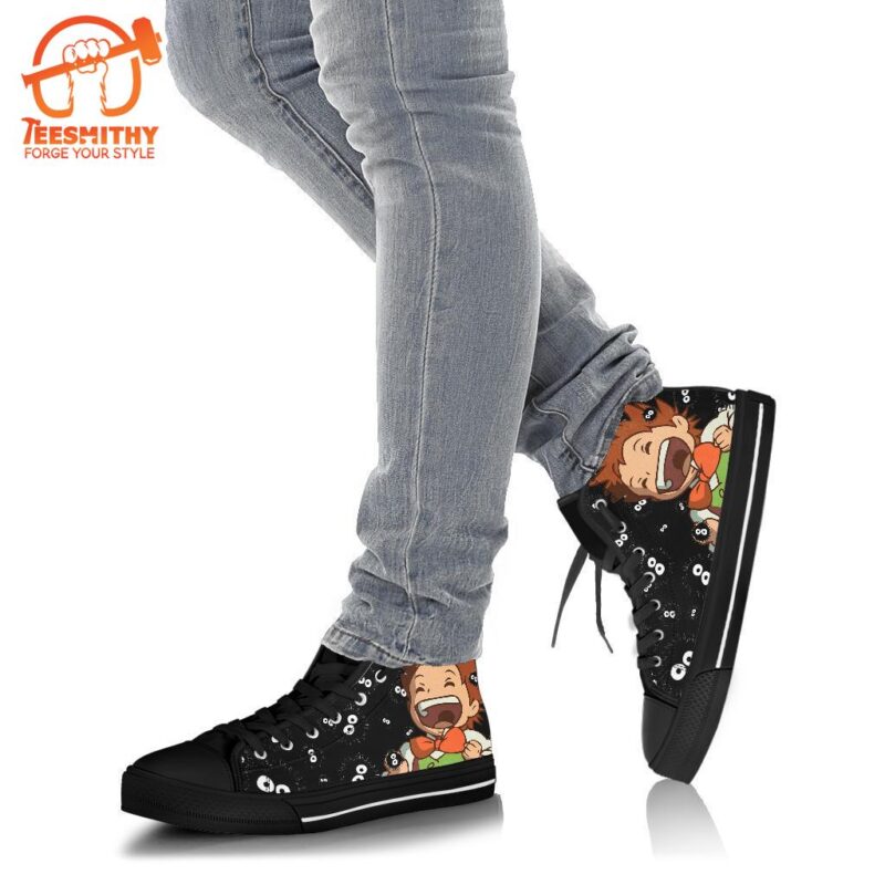 Marukuru Howl's Moving Castle Sneakers Ghibli High Top Shoes - Teesmithy