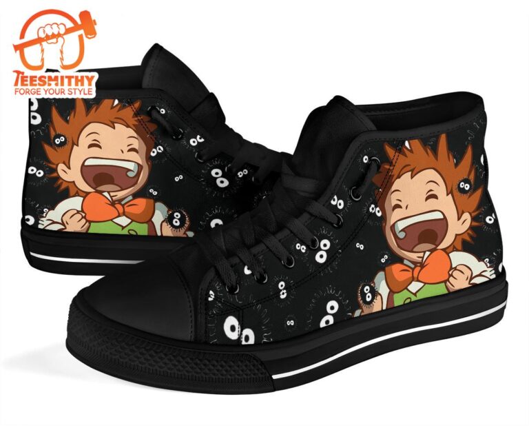 Marukuru Howl's Moving Castle Sneakers Ghibli High Top Shoes - Teesmithy
