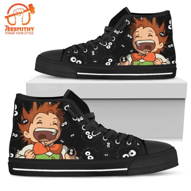 Marukuru Howl's Moving Castle Sneakers Ghibli High Top Shoes - Teesmithy