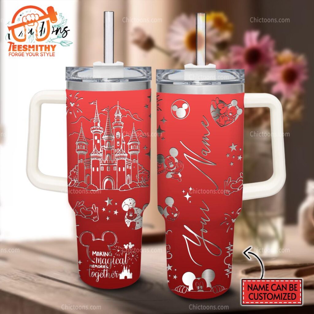 Mickey Mouse Cartoon Custom Stanley Quencher 40oz Stainless Steel ...