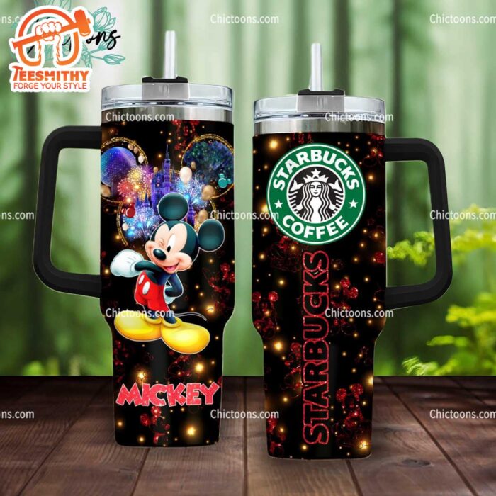 Mickey Mouse x Disney Cartoon Custom Stanley Quencher 40oz Stainless ...