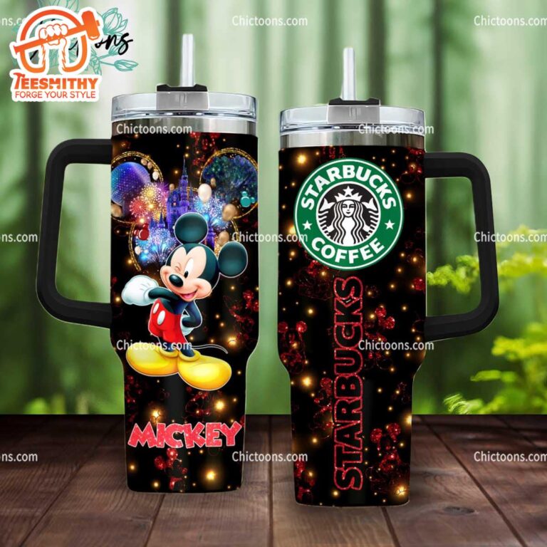 Mickey Mouse x Disney Cartoon Custom Stanley Quencher 40oz Stainless ...