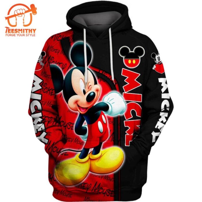 Mickey Mouse Themed Hoodie And Leggings Set - Teesmithy