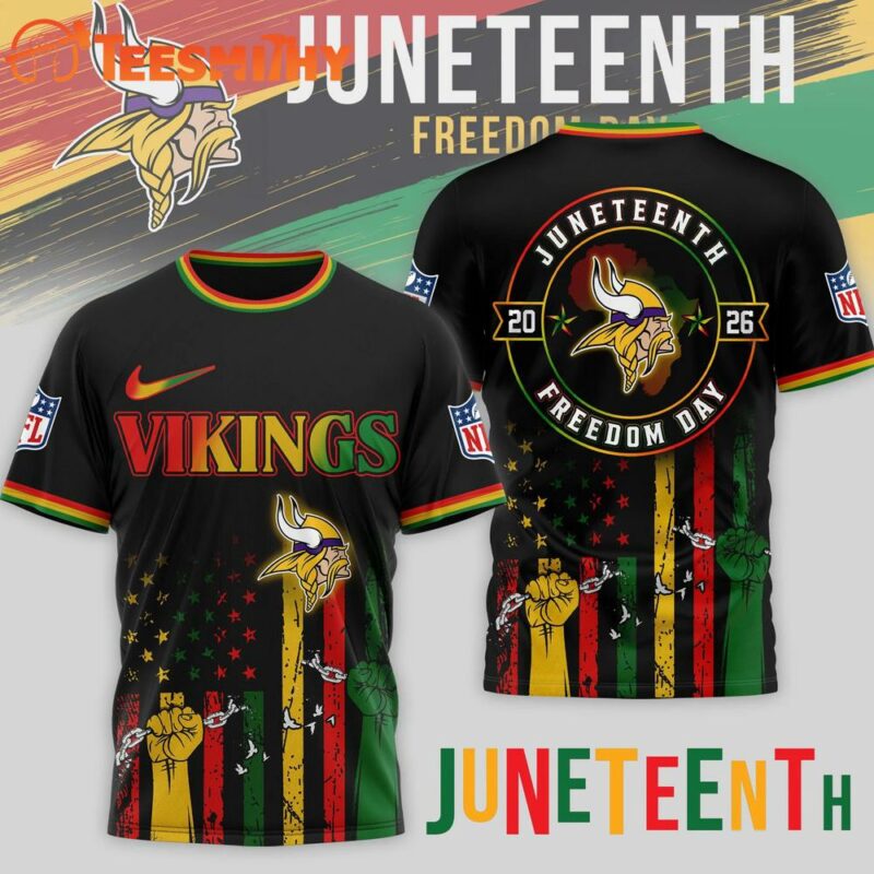 Minnesota Vikings NFL Juneteenth Strong Together Limited Edition 3D ...