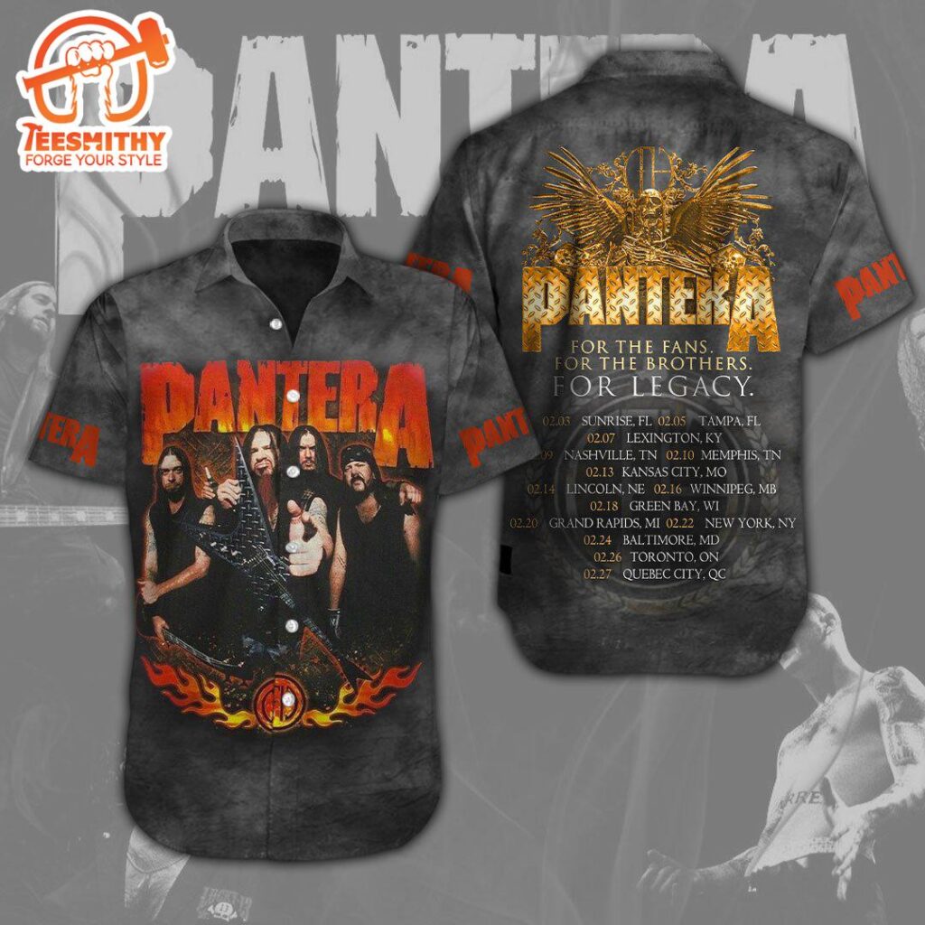 Pantera Short Sleeve Dress Shirt Gift Summer - Teesmithy