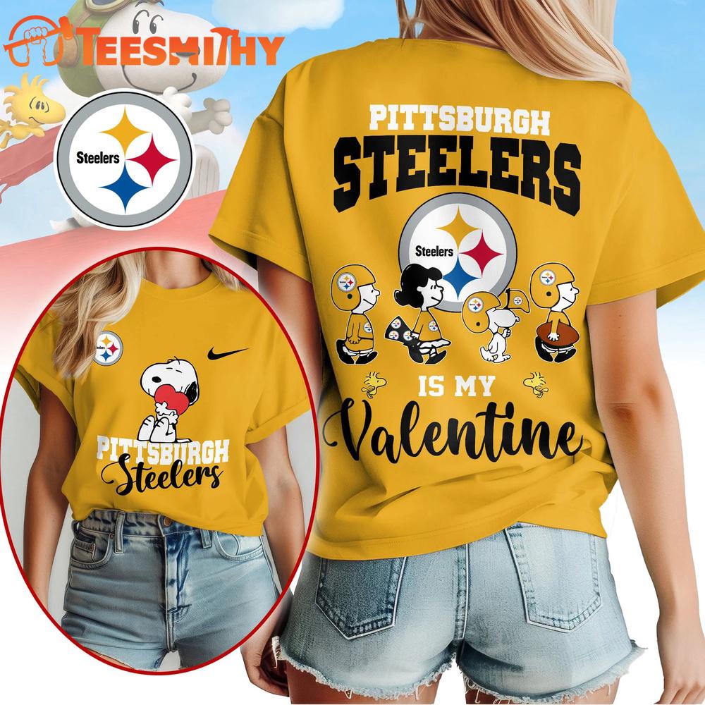 Pittsburgh Steelers 2026 NFL Snoopy Valentine 3D Shirt - Teesmithy