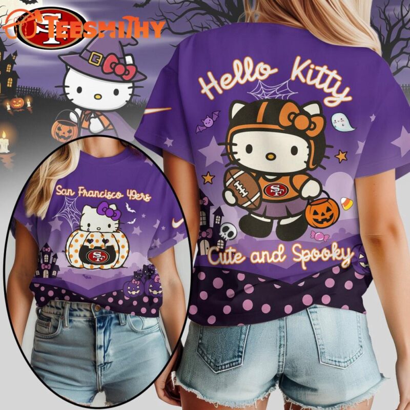 San Francisco 49ers NFL Hello Kitty Cute And Spooky Halloween 2025 ...