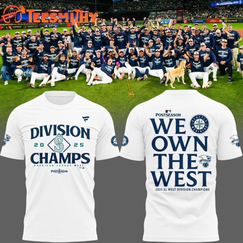 Seattle Mariners 2025 AL West Division Champions Locker Room Signature ...