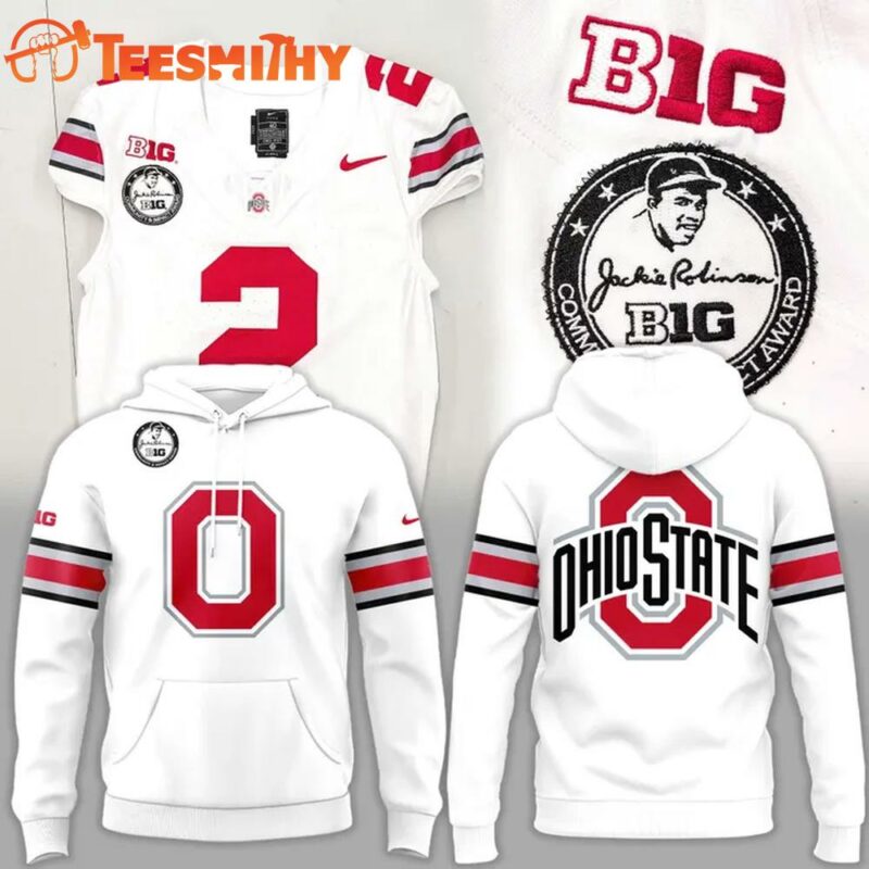 Special 2025 Big Ten Jackie Robinson Ohio State Football Hoodie Shirt ...
