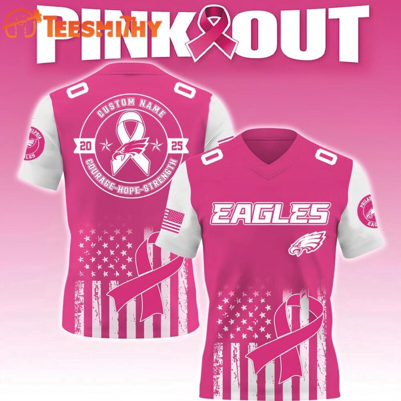 Special Edition 2025 Philadelphia Eagles x Breast Cancer Pink Out Month ...