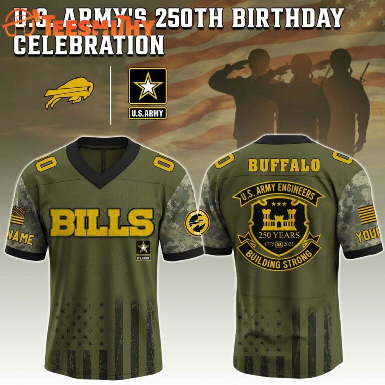 Special Edition 2025 U.S. ARMY'S 250TH Birthday x Buffalo Bills Custom ...