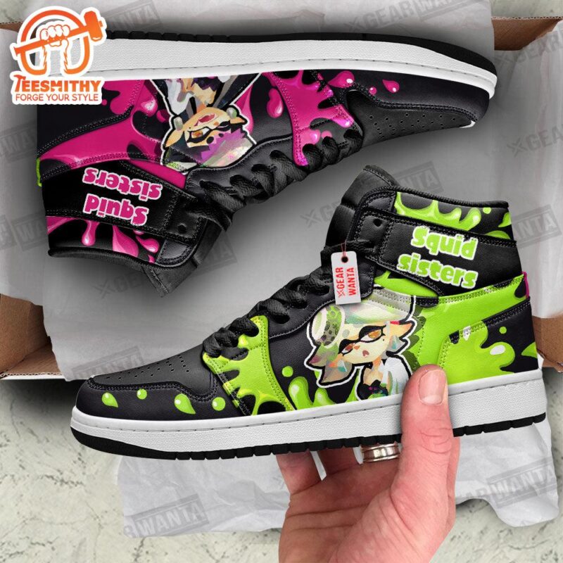 Squid Sisters Splatoon Air Jordan 1 Shoes Custom For Fans - Teesmithy