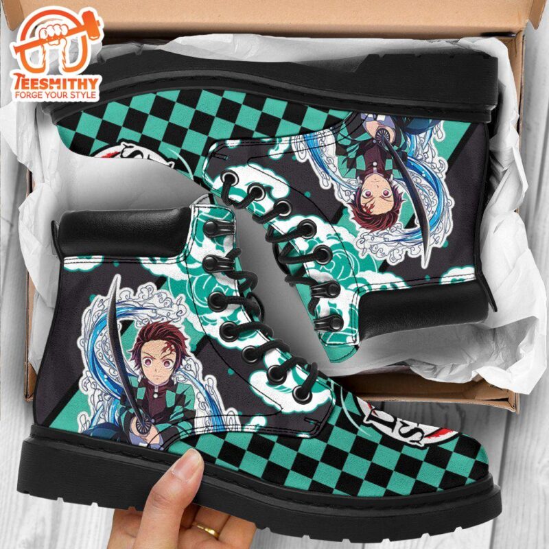 Tanjiro Boots Shoes Demon Slayer Anime Custom - Teesmithy