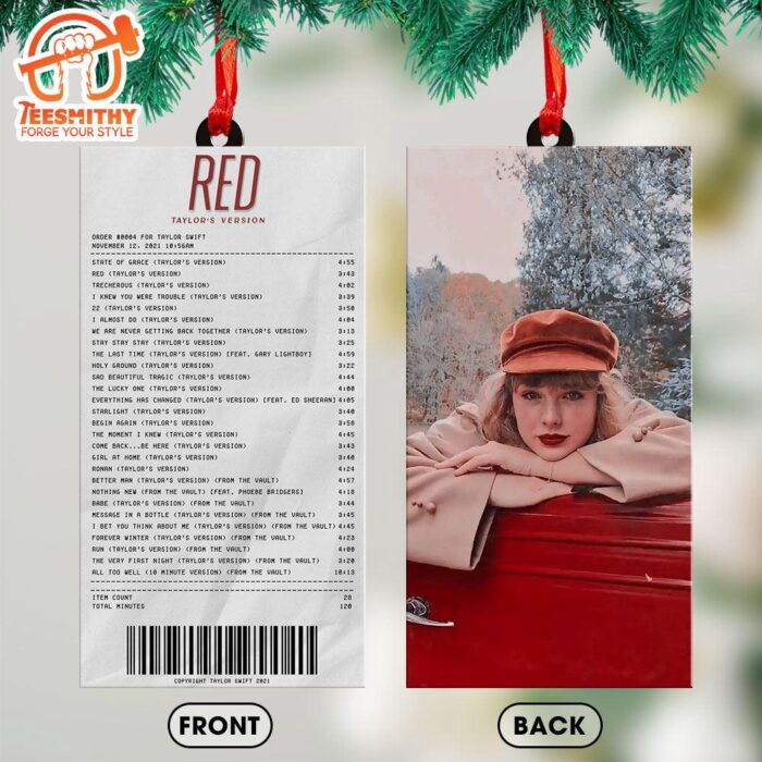 Taylor Swift Tour Music Red Custom Shape 2-sided Acrylic Ornament ...