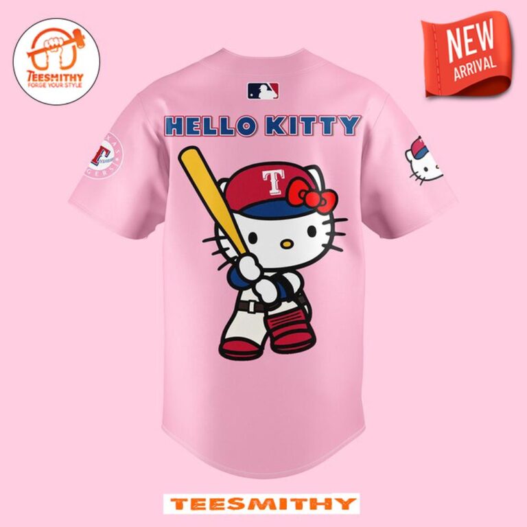 Texas Rangers x Hello Kitty Night 2025 Limited Baseball Jersey - Teesmithy