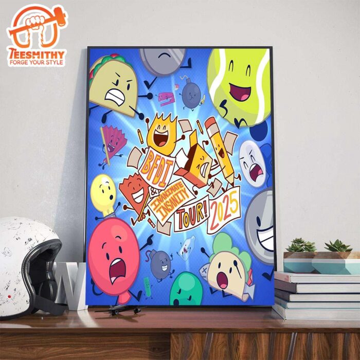 The BFDI And Inanimate Insanity 2025 Tour Poster Canvas - Teesmithy