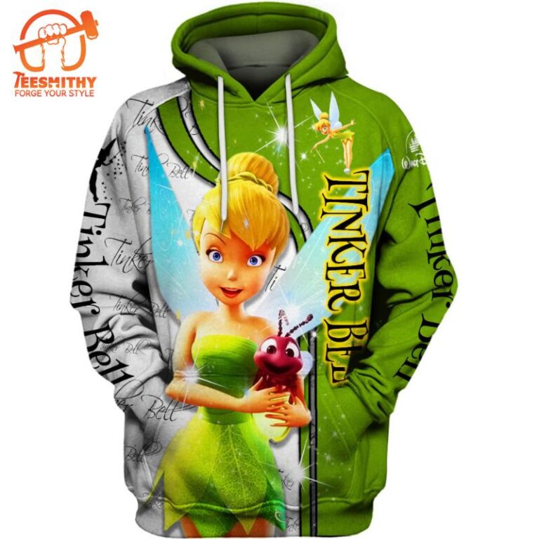 Tinker Bell Pattern Hoodie And Leggings Set - Teesmithy
