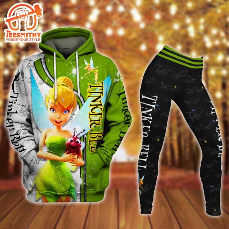 Tinker Bell Pattern Hoodie And Leggings Set - Teesmithy
