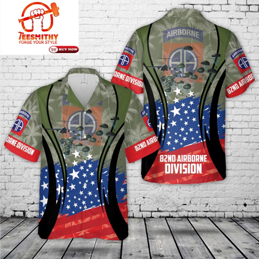 US Army 82nd Airborne Division, 4th Of July Hawaiian Shirt - Teesmithy