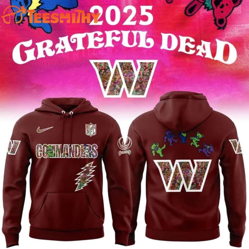 Washington Commanders Grateful Dead Night 2025 Hoodie Shirt - Teesmithy
