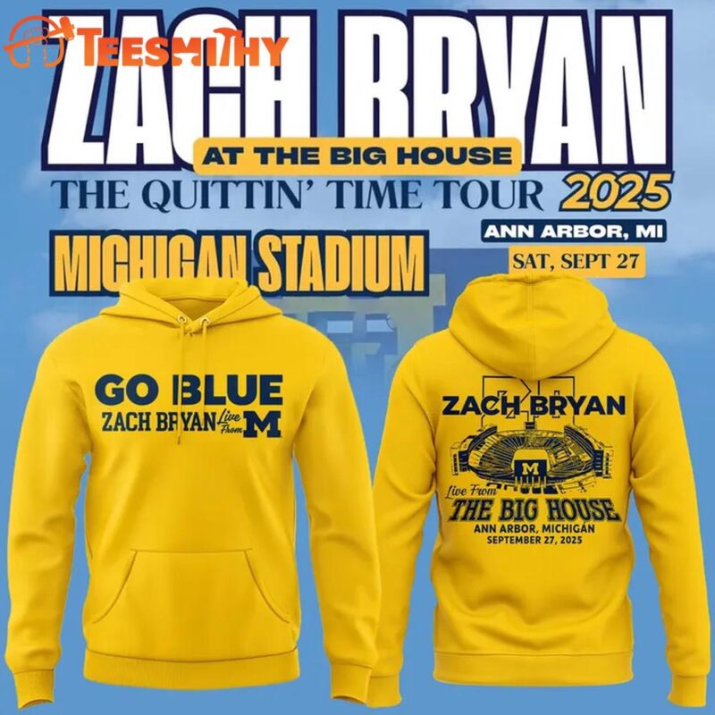 Zach Bryan x Michigan Wolverines Football The Big House 2025 Hoodie ...